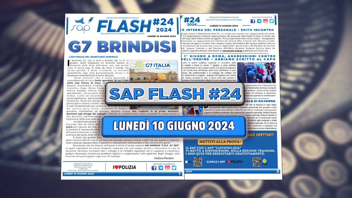 SAP FLASH NR. 24 2024 – G7 BRINDISI