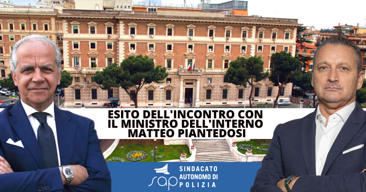INCONTRO CON IL MINISTRO DELL'INTERNO MATTEO PIANTEDOSI
